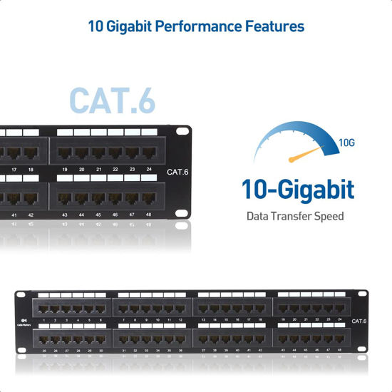 GetUSCart- Cable Matters UL Listed Rackmount or Wall Mount 2U 48 Port ...