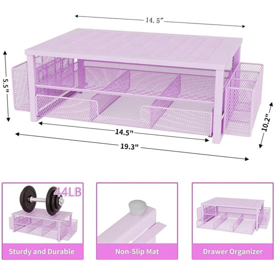 GetUSCart- gianotter Monitor Stand with Drawer and Pen Holder, Desk ...