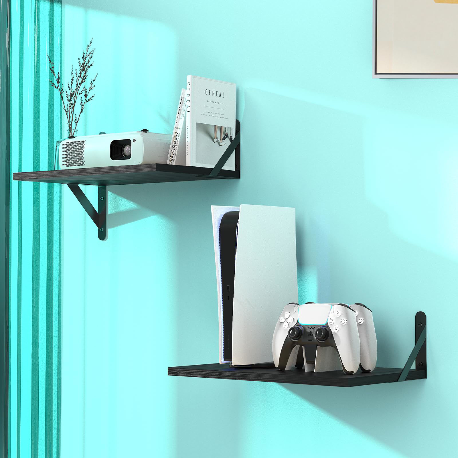 GetUSCart- DAWASAPAT Projector Shelf, Black Projector Wall Mount ...