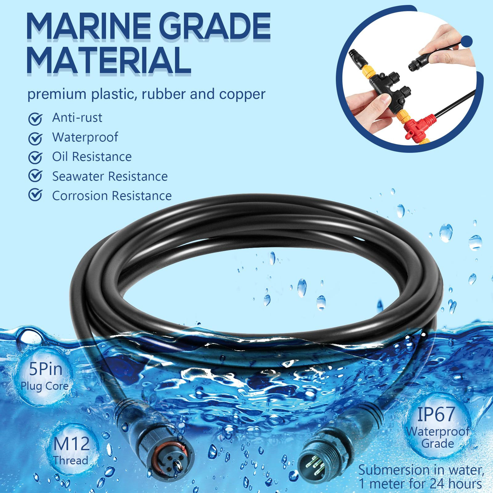 GetUSCart- NMEA 2000 Dual Device Starter Kit Backbone Cables Drop ...