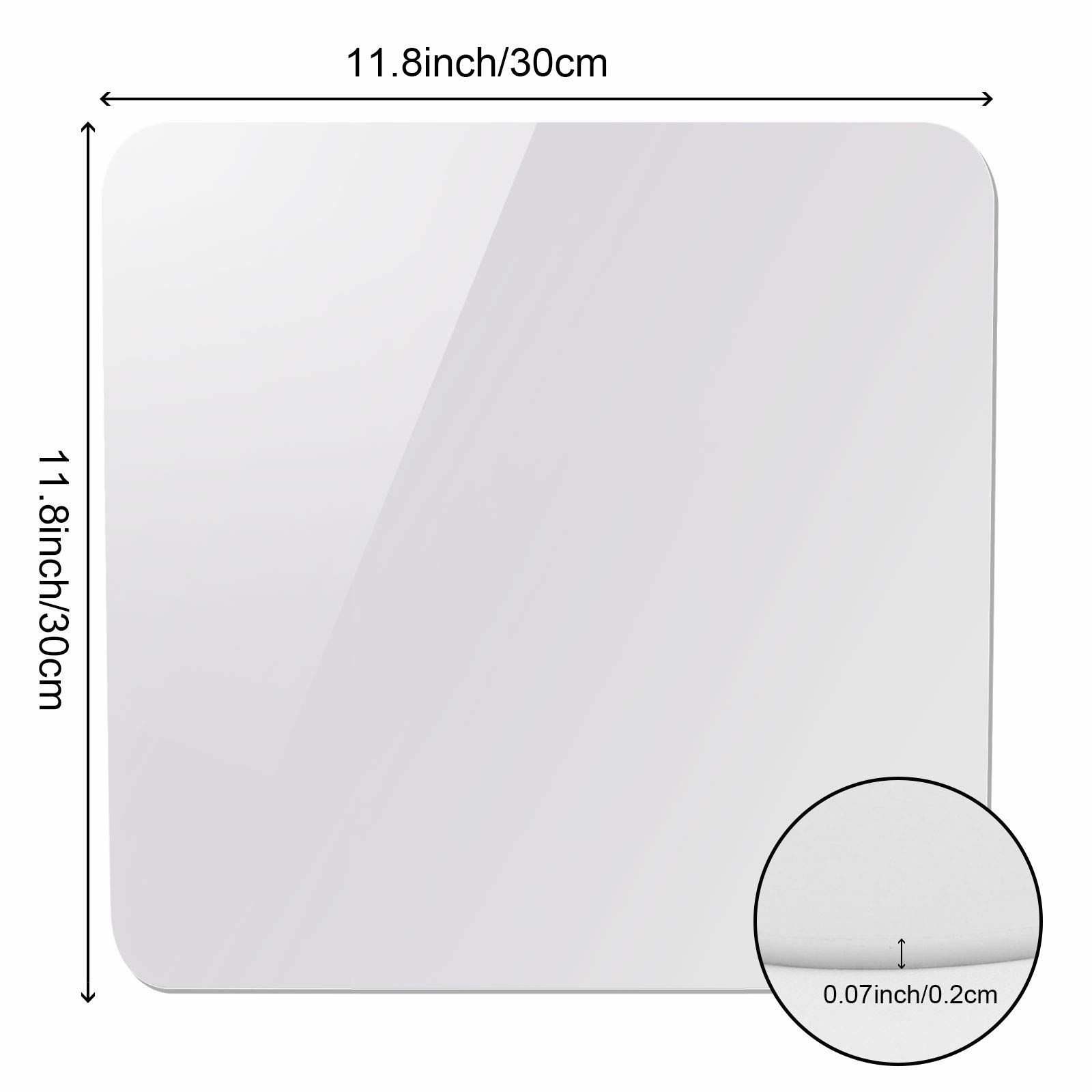 GetUSCart- ZOENHOU 2 PCS 12 x 12 Inch Acrylic Reflective Display ...