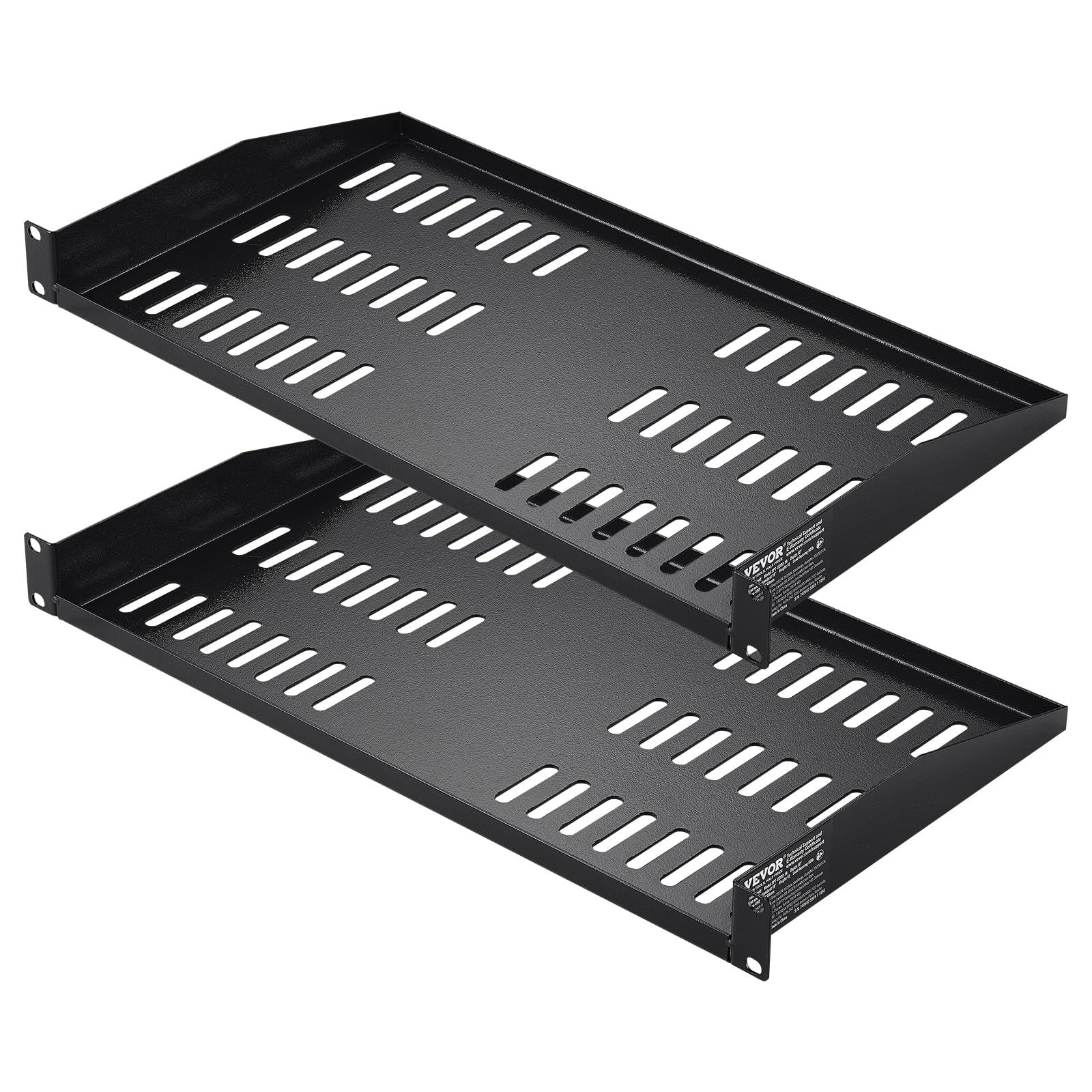 GetUSCart- VEVOR 2PCS 1U Server Rack Shelf, Universal Vented Rack Mount ...