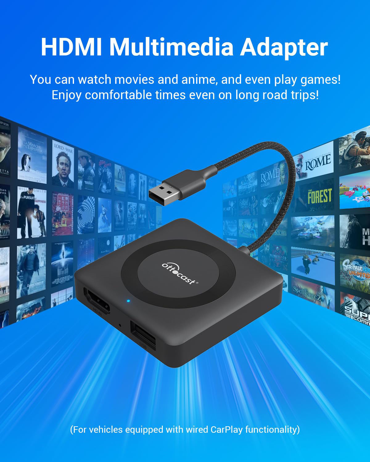 GetUSCart- Ottocast Car TV Mate 2024 Fire TV Stick Converter, HD HDMI ...