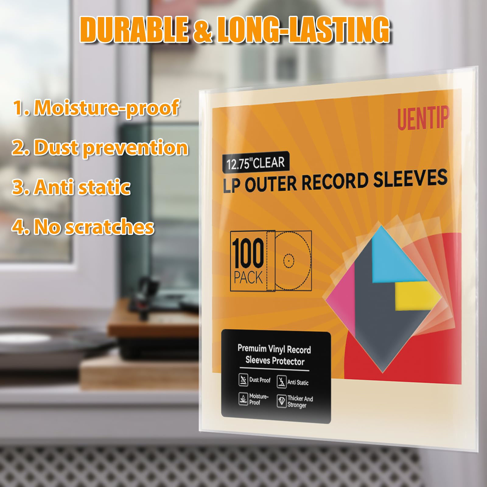 GetUSCart- 100-Pack Gatefold Vinyl Outer Sleeves-12.75" Record Sleeves ...