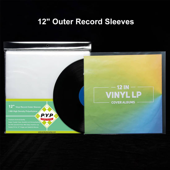GetUSCart- 100-Pack 12-inch Vinyl-Record Outer Sleeves - LP Record ...