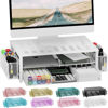 GetUSCart- gianotter Monitor Stand Riser, Desk Organizer with Drawer ...