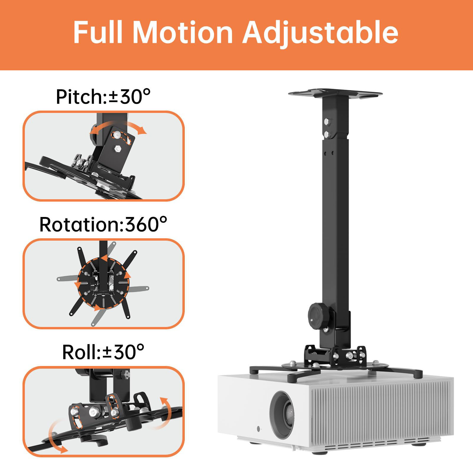 GetUSCart- JOY worker Universal Projector Ceiling Mount Wall Bracket ...