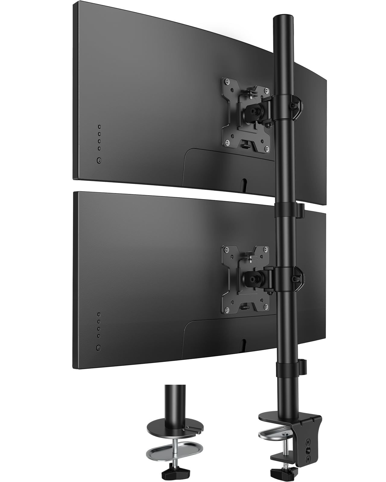 GetUSCart- HUANUO Vertical Dual Monitor Mount, Stacked Monitor Stand ...