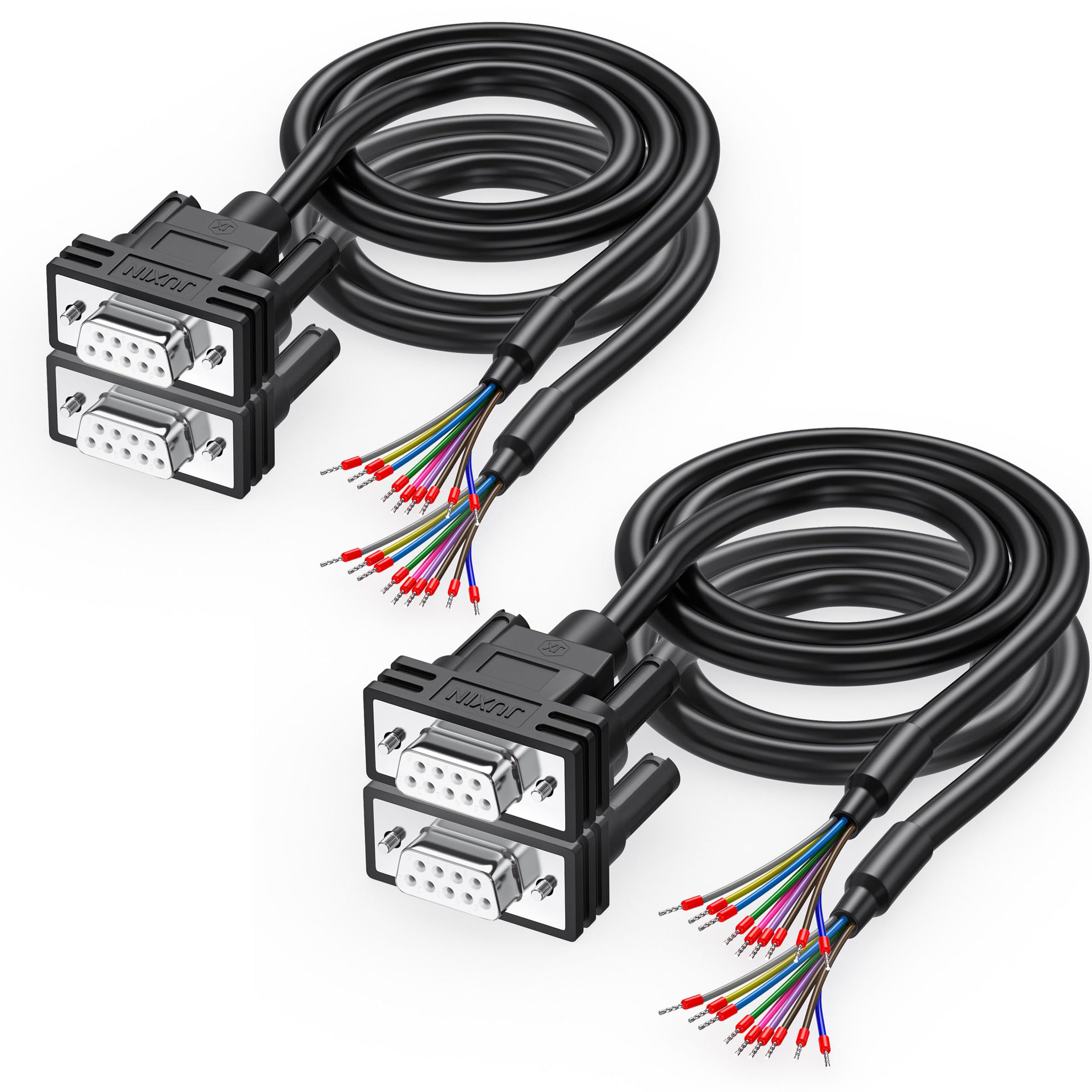 GetUSCart- JUXINICE 4Pack DB9 Connector RS232 Serial Cable 5FT, DB9 ...