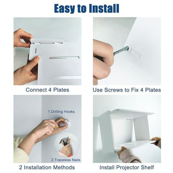 GetUSCart- Projector Wall Mount Shelf, Upgraded Projector Shelf for ...