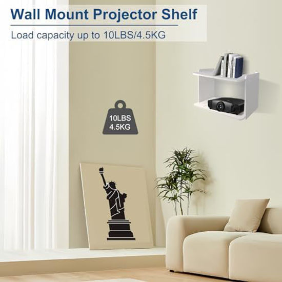 GetUSCart- Projector Wall Mount Shelf, Upgraded Projector Shelf for ...