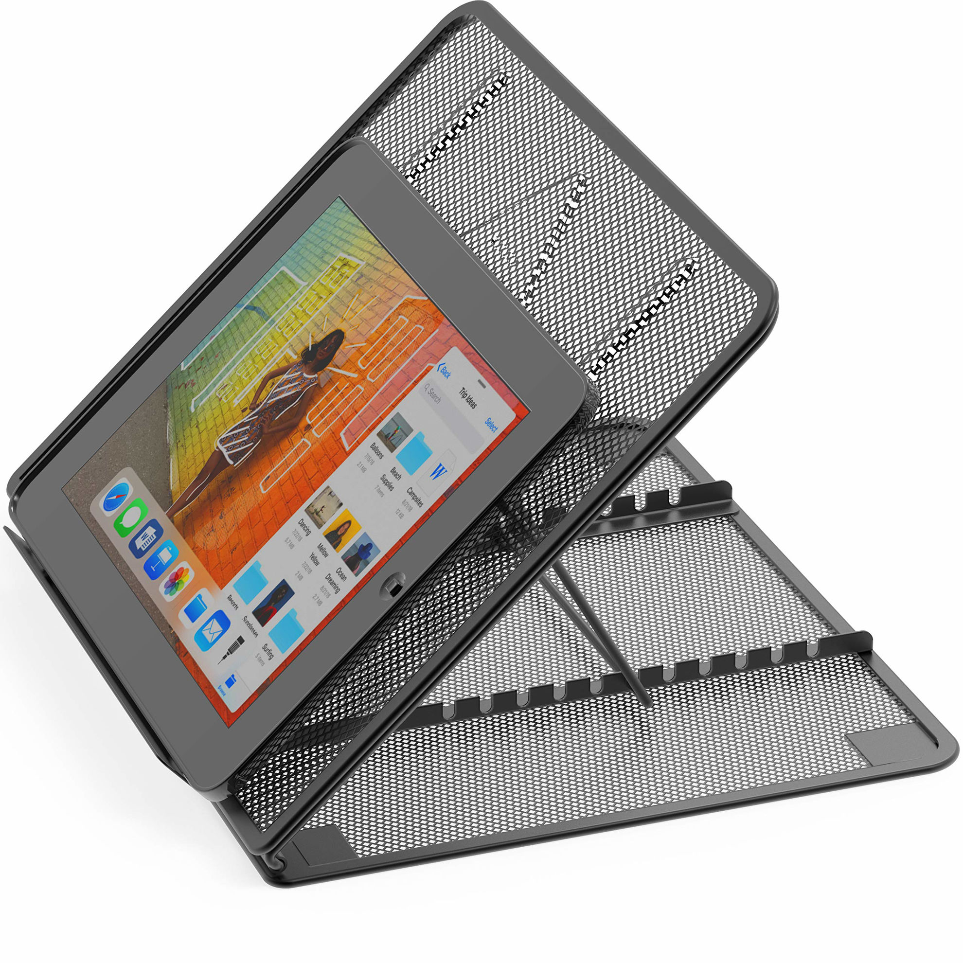 GetUSCart- Simple Houseware Mesh Ventilated Adjustable Laptop Stand, Black