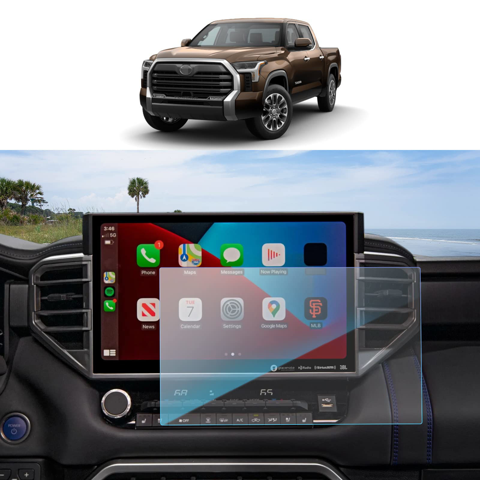 GetUSCart- SKTU 2023 2024 2025 Tundra Accessories Screen Protector for ...