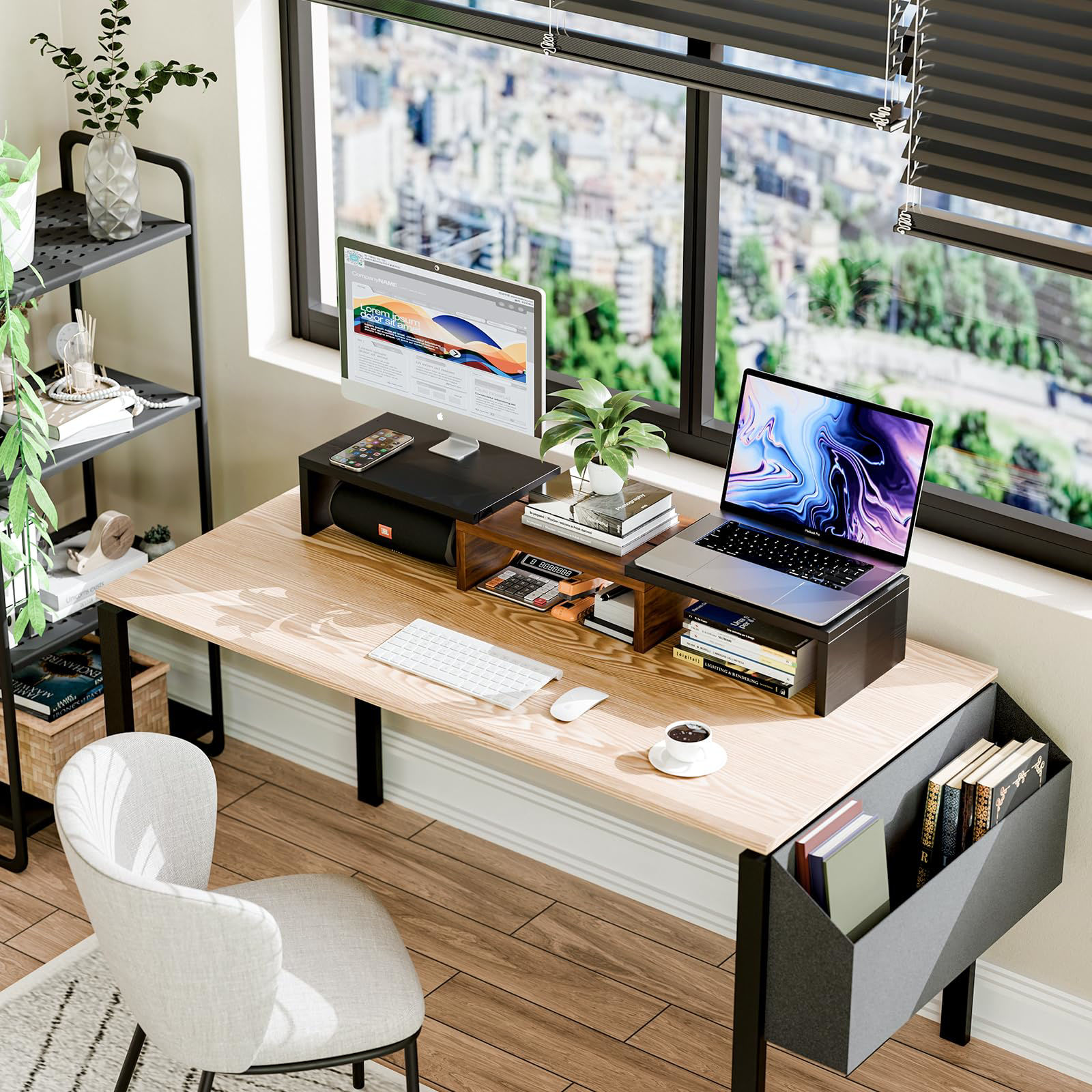 GetUSCart- Simple Trending Monitor Stand Riser for Desk Organizer ...