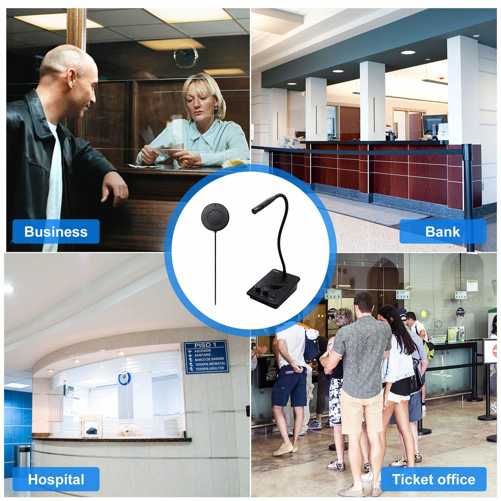 GetUSCart- CallToU Window Speaker Intercom System and Counter Intercom ...