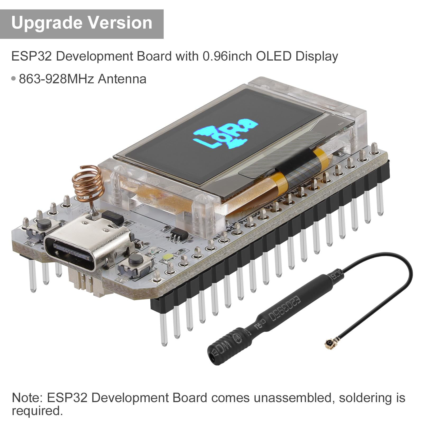 GetUSCart- MakerFocus 2 Set ESP32 LoRa V3 Development Board with 915 MHz Antenna and Case ...
