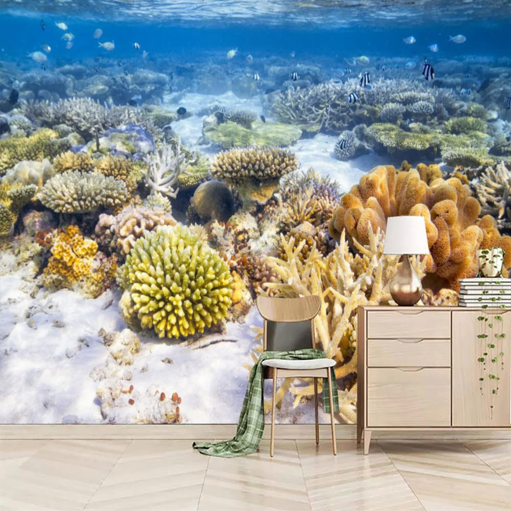 GetUSCart- ATTAFE Tropical Coral Reef 3D Mural Wallpaper, Red Sea Photo ...