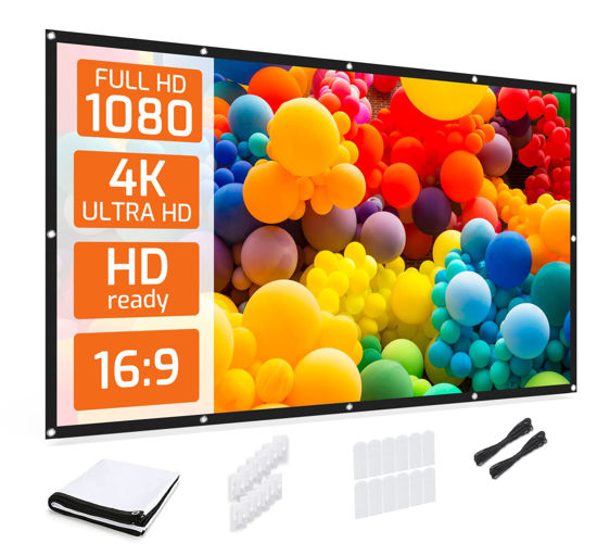 GetUSCart- Projector Screen, HYZ 120 inch Portable Projector Screen ...