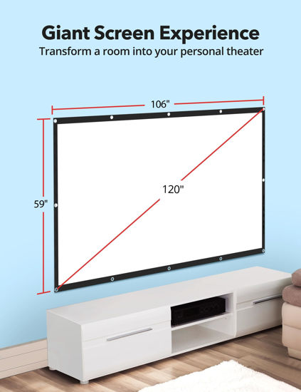 GetUSCart- Projector Screen, HYZ 120 inch Portable Projector Screen ...