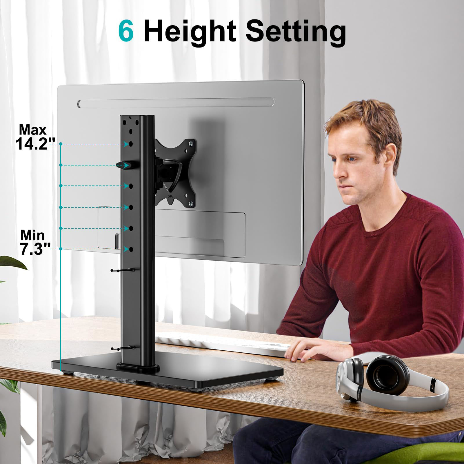 GetUSCart- MOUNT PRO Single Monitor Stand Fits Max 32 inch Computer ...