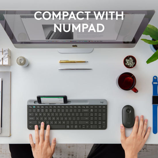 GetUSCart- Logitech K585 Multi-Device Slim Wireless Keyboard, Built-in ...