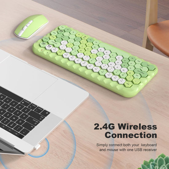 Getuscart Mofii Wireless Keyboard And Mouse Computer Keyboard With Hexagon Keycaps Usb