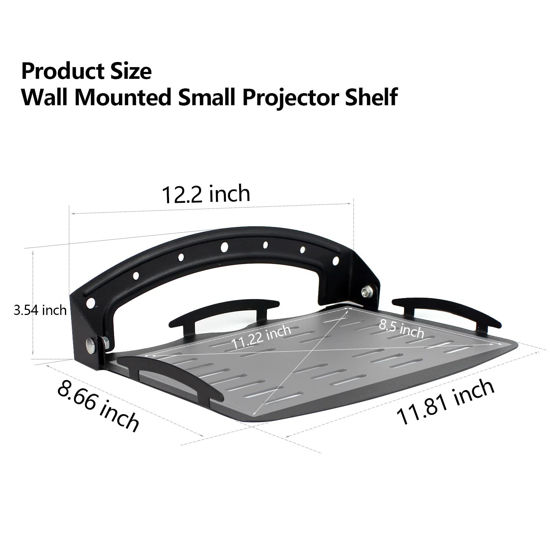 GetUSCart- UineHiot Floating Shelf for Projector Wall Mount, 90-Degree ...
