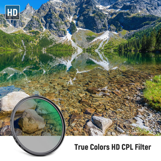 GetUSCart- NEEWER 82mm True Colors Polarizer Filter HD Optical Glass Double Sided 30 Layer Nano ...