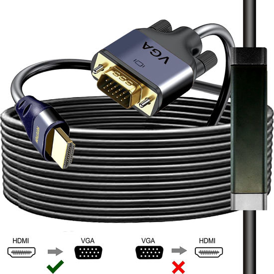 GetUSCart- YOTETION HDMI to VGA 25Ft Cable with IC, Gold-Plated HDMI to VGA Compatible for ...