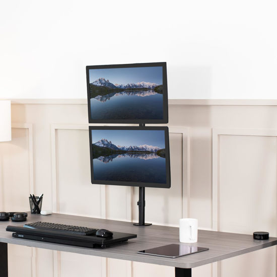GetUSCart- VIVO Dual Vertically Stacked Monitor Desk Mount, Extra Tall ...