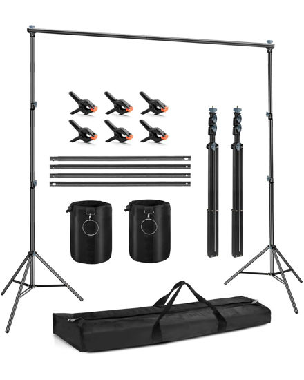 GetUSCart- Backdrop Stand for Parties, HEMMOTOP 10x7.5 ft Heavy Duty ...