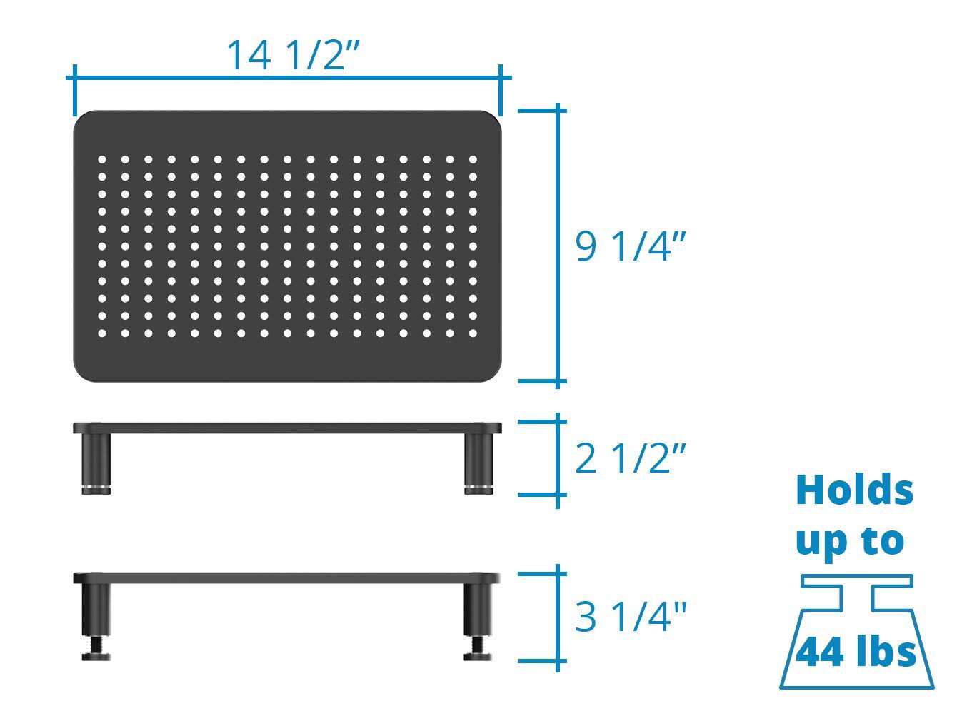 GetUSCart- Husky Mounts Monitor Riser Laptop Stand, Adjustable Legs ...