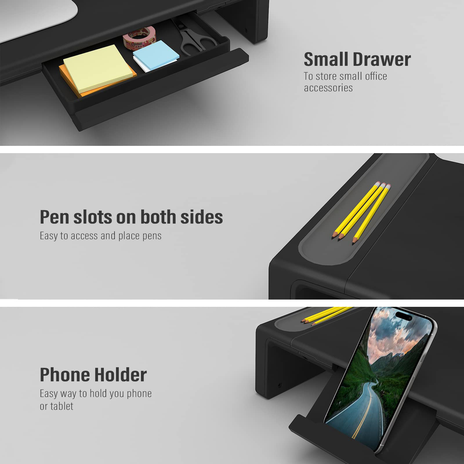 GetUSCart- OImaster Monitor Stand Riser, Foldable Computer Monitor ...
