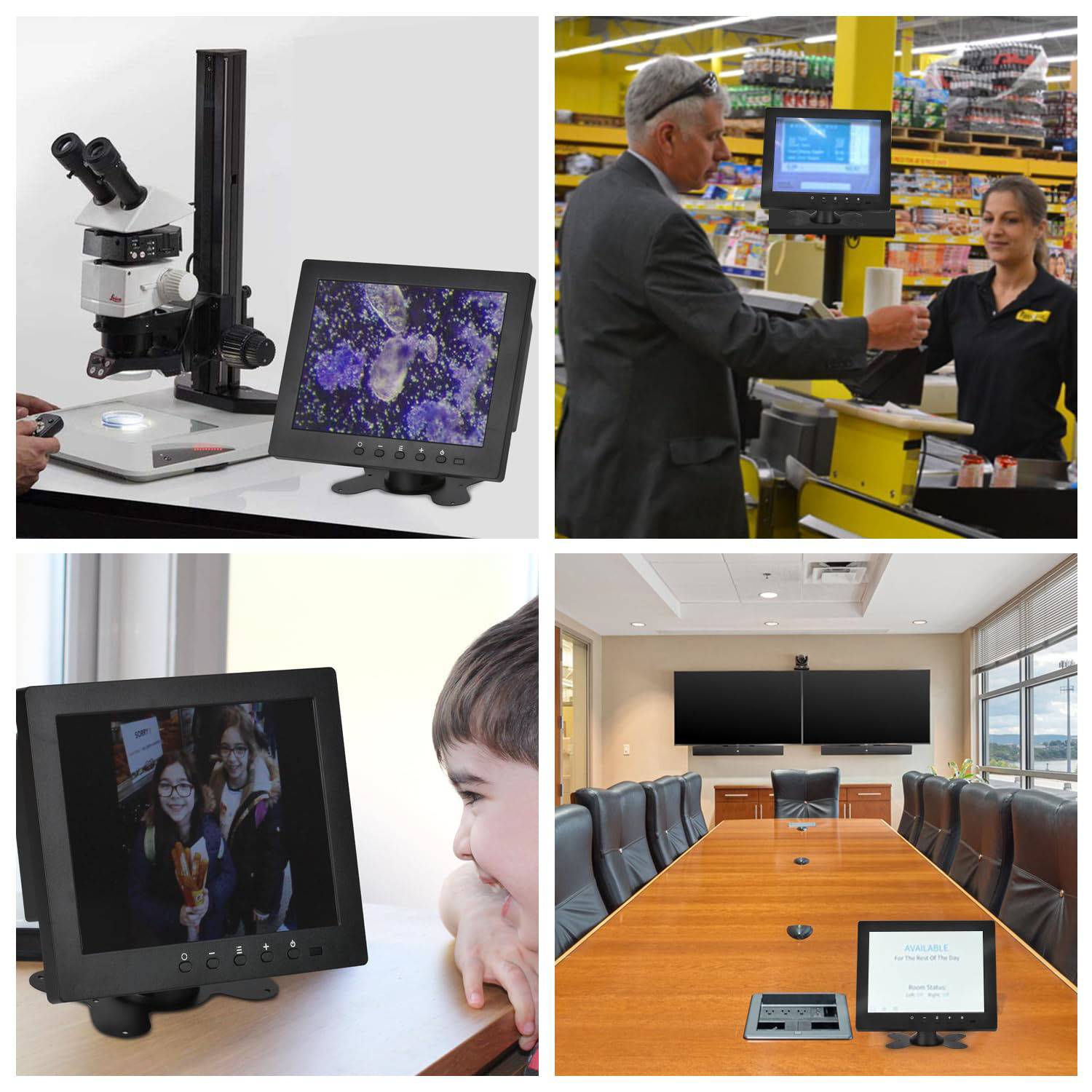 GetUSCart- Qcvoruno 8 inch LCD Security Monitor & Displays,Built-in ...