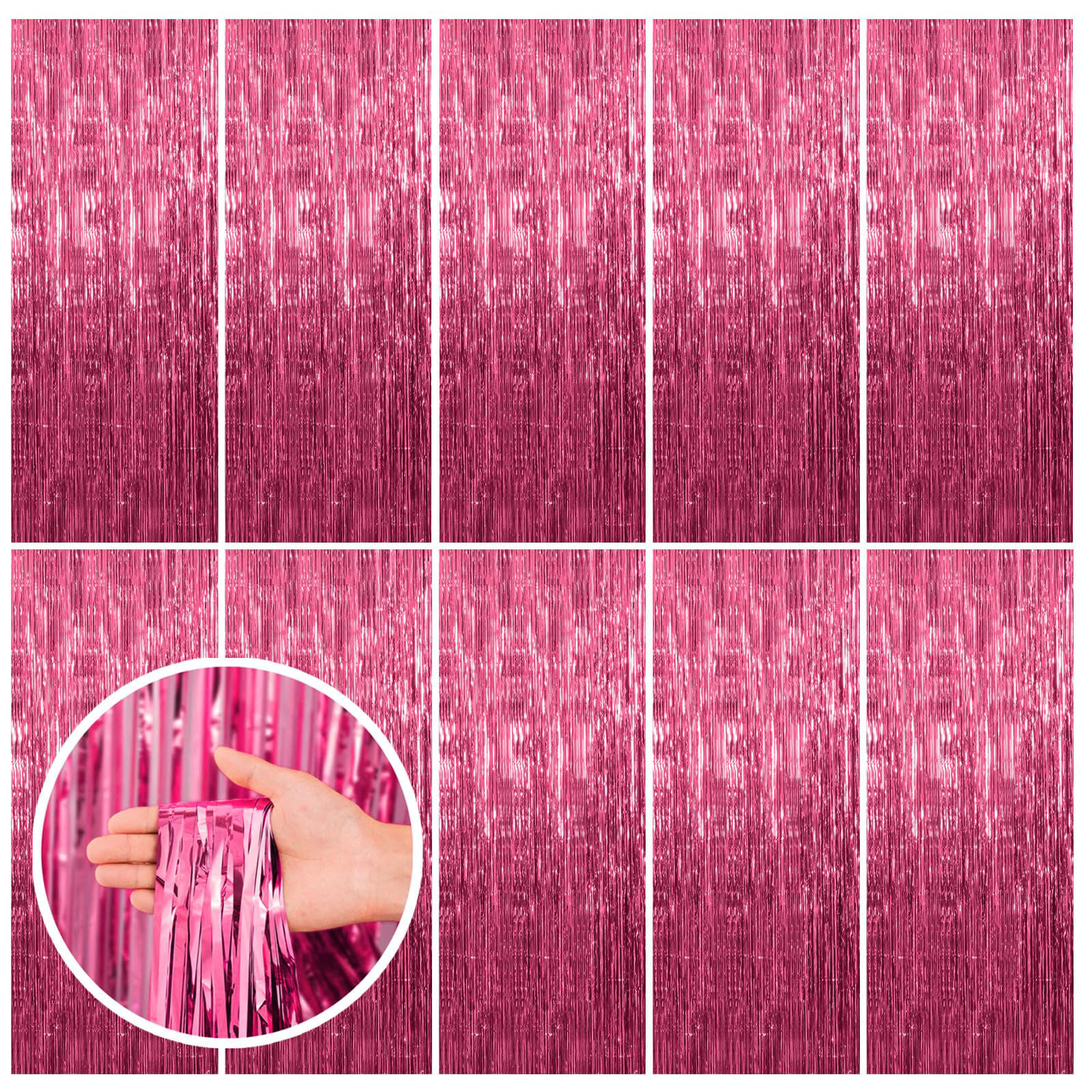 GetUSCart- 10 Pack Pink Backdrop Party Decorations Tinsel Curtain Party ...