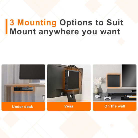 GetUSCart- Mini PC Mount for Dell Micro Mount, Wall VESA and Under Desk ...