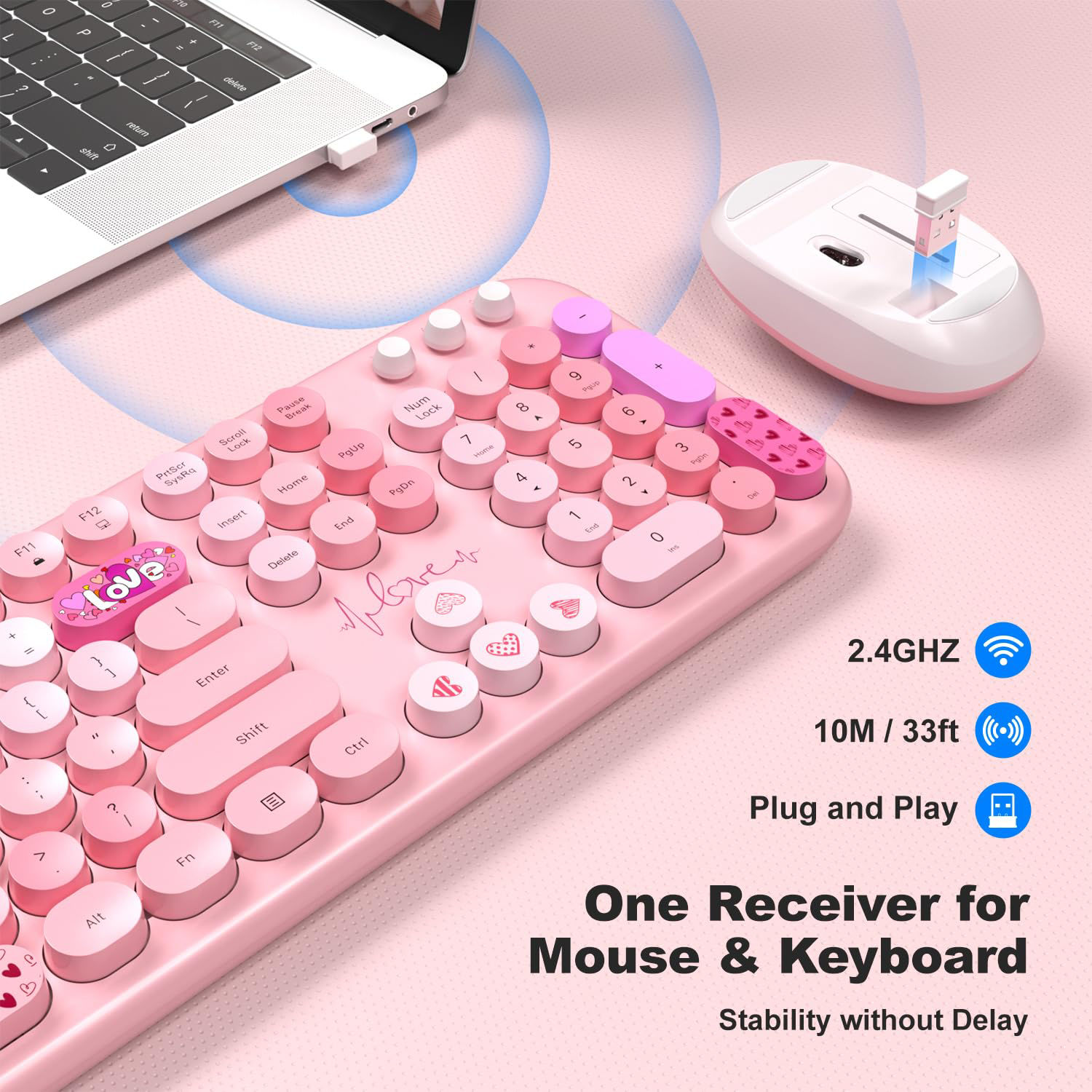Getuscart Mofii Wireless Keyboard And Mouse Combo Full Size 2 4g Plug And Play Typewriter