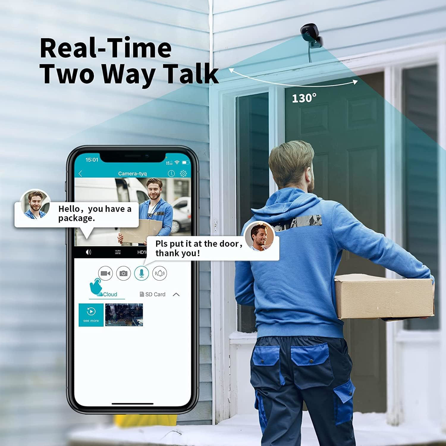 GetUSCart- VIMTAG Mini G3 Security Camera Outdoor/Indoor with Spotlight ...