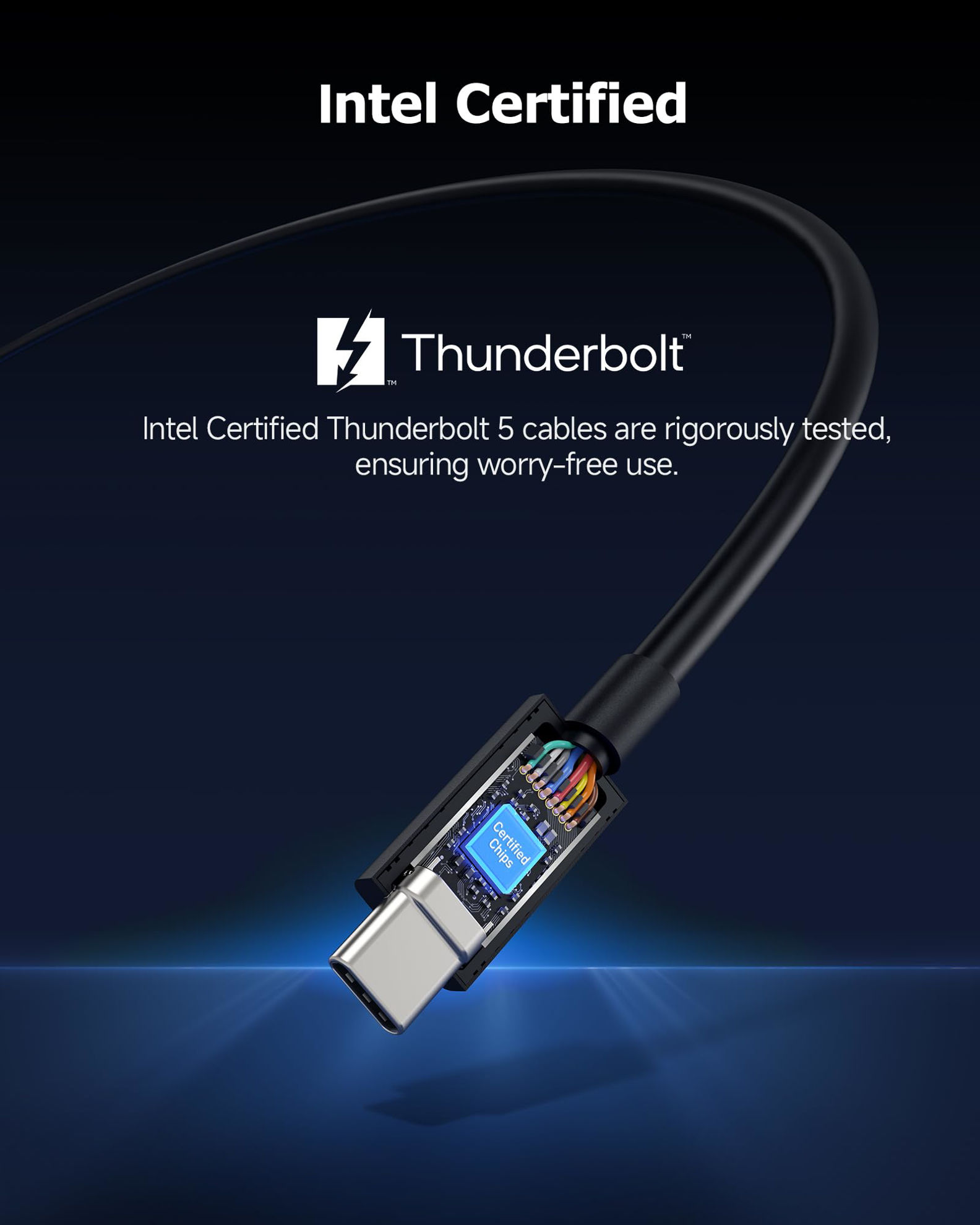 GetUSCart- Cable Matters [Intel Certified] 80Gbps Thunderbolt 5 Cable ...