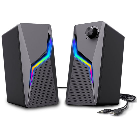 GetUSCart- ROSON Computer Speakers, PC Gaming Speakers with Enhanced ...