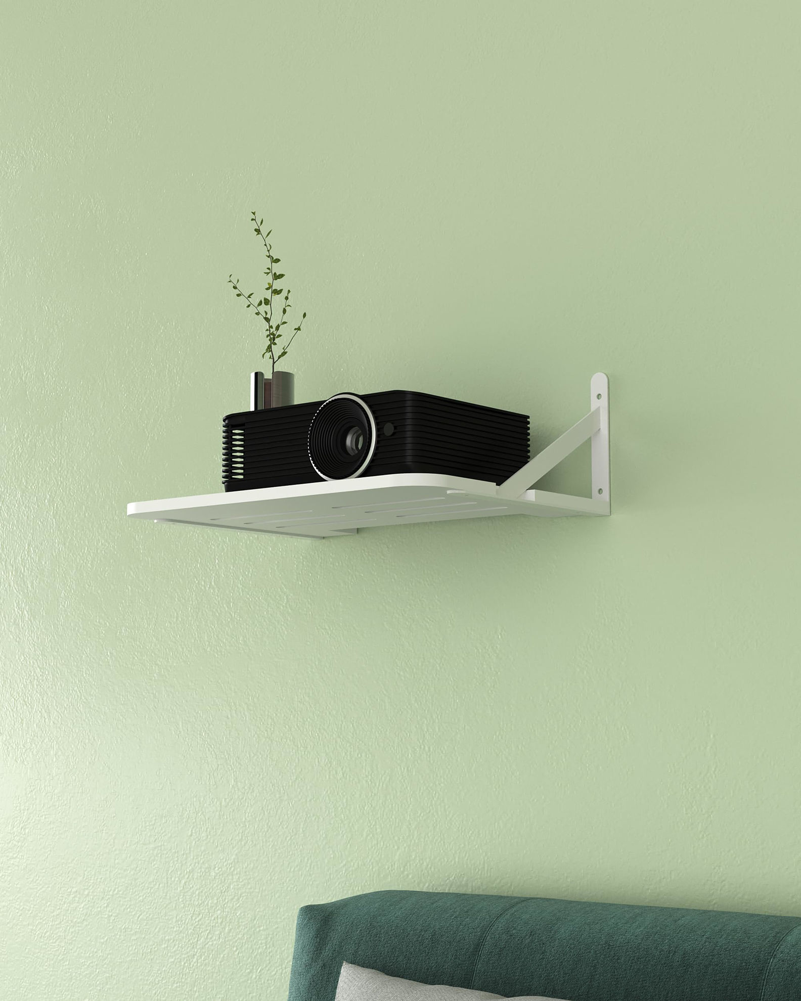 GetUSCart- AREAJD White Small Mini Projector Shelf/Modem Shelf/Router ...