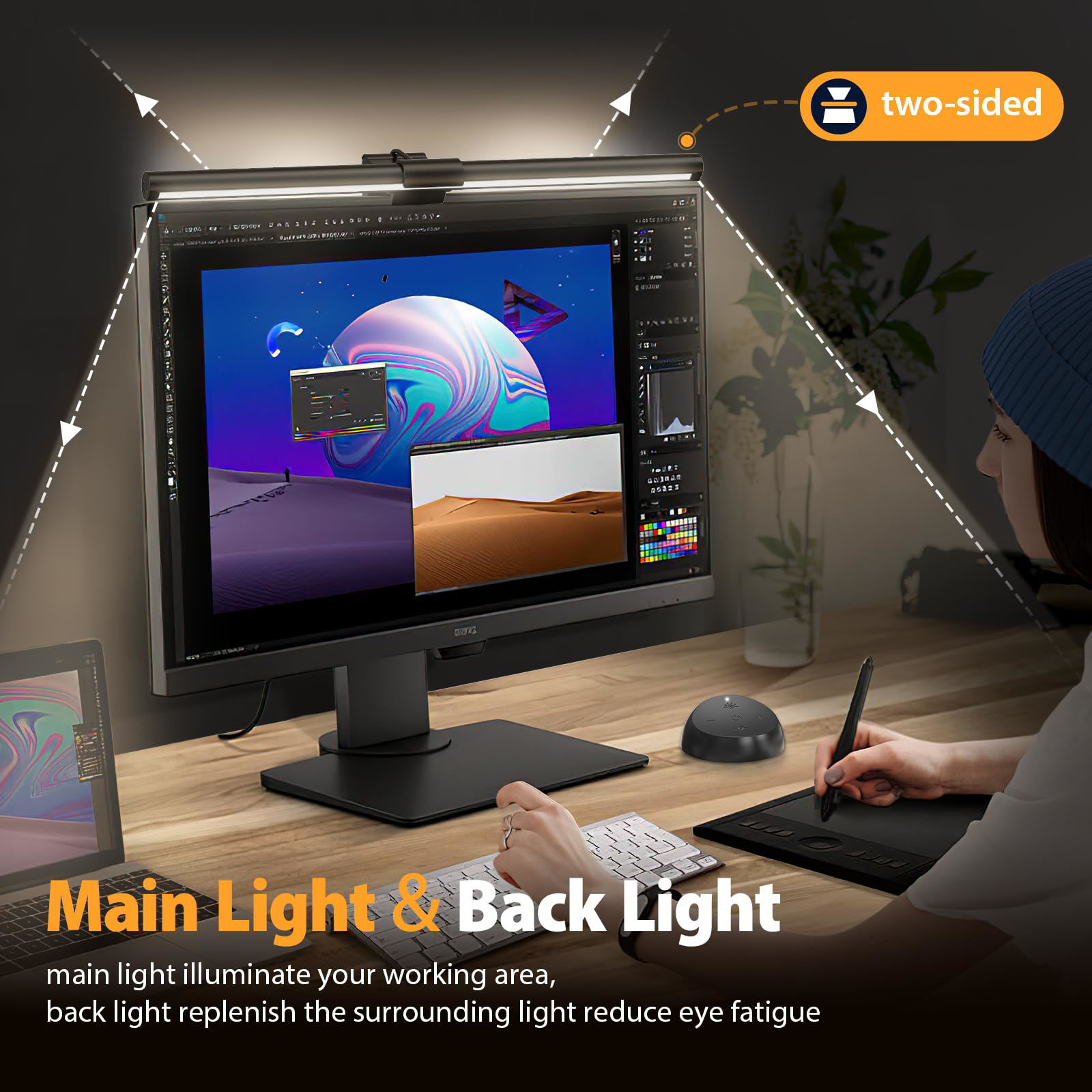 GetUSCart- Coolait Computer Monitor Light,Screen Monitor Light Bar with ...