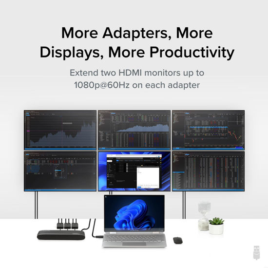 GetUSCart- Plugable Dual Monitor Adapter for M1/M2/M3 Based macOS ...