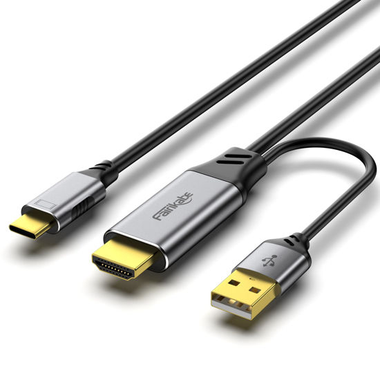 GetUSCart- HDMI to USB C Cable 4K60Hz, HDMI 2.0 to UsbC 6.6FT Soft ...