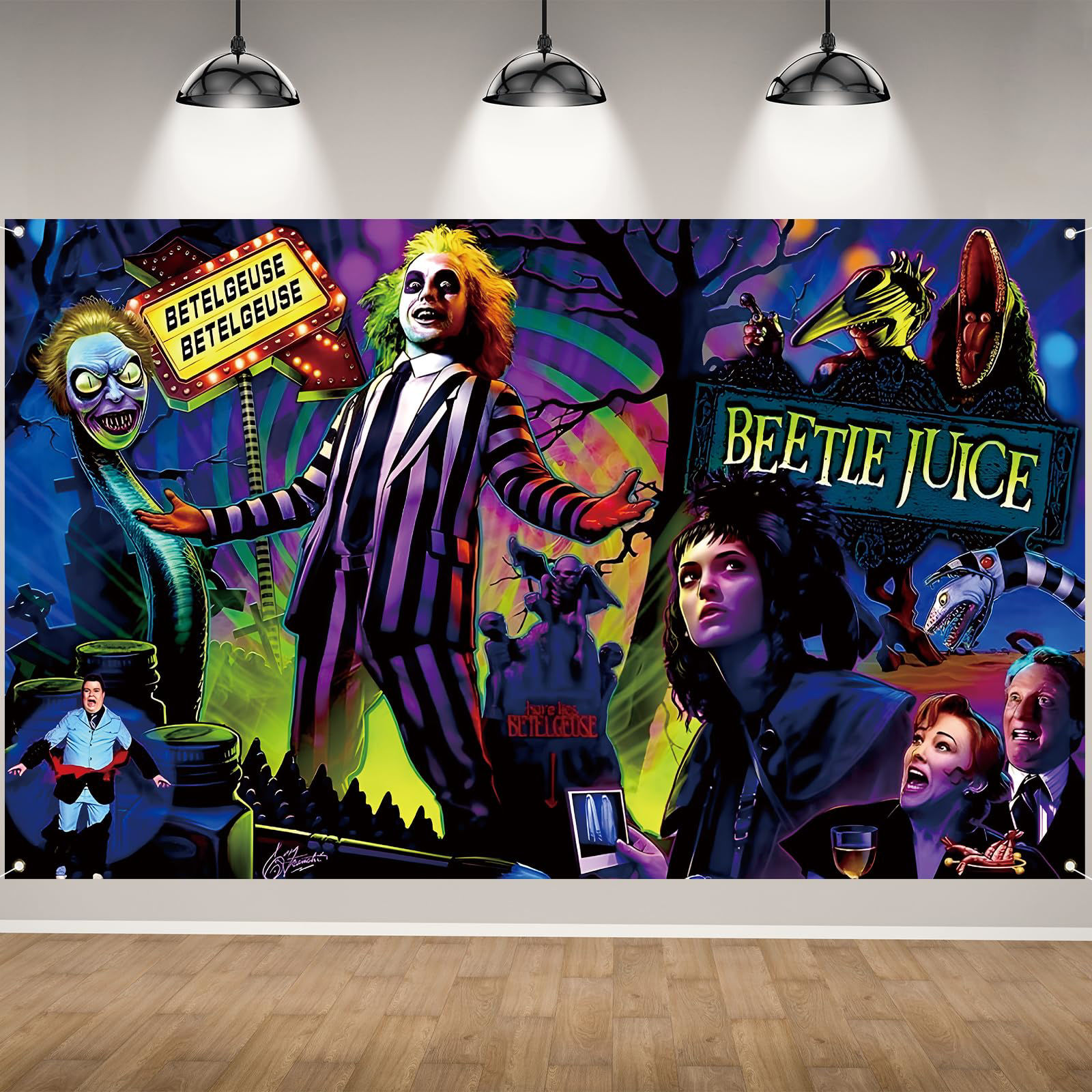 GetUSCart- Scary Creepy Halloween Photo Backdrop Classic Movie Role ...