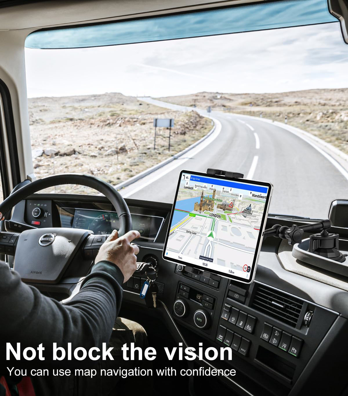 GetUSCart- GDZN Dashboard Tablet Mount for Truck, [Flexible Metal Arm ...