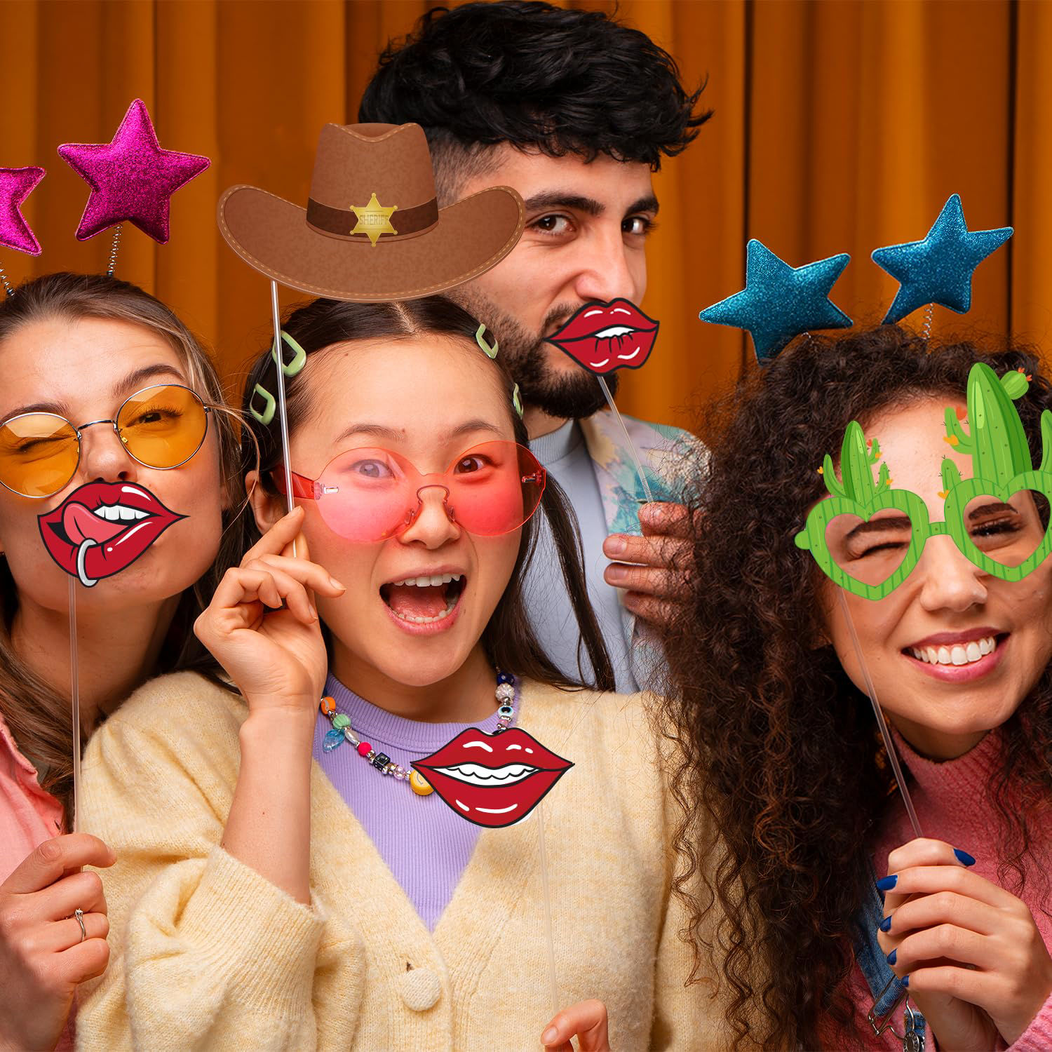 GetUSCart- 36Pcs Country Party Decorations Photo Booth Props, Western ...