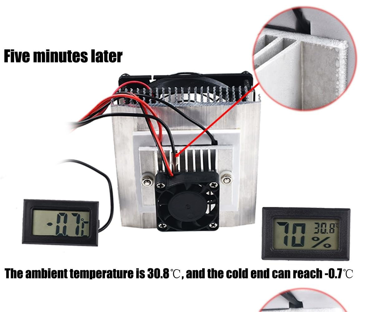 GetUSCart- Yrhrol Mini Air Conditioner DC 12V DIY Thermoelectric Peltier Refrigeration Cooling ...