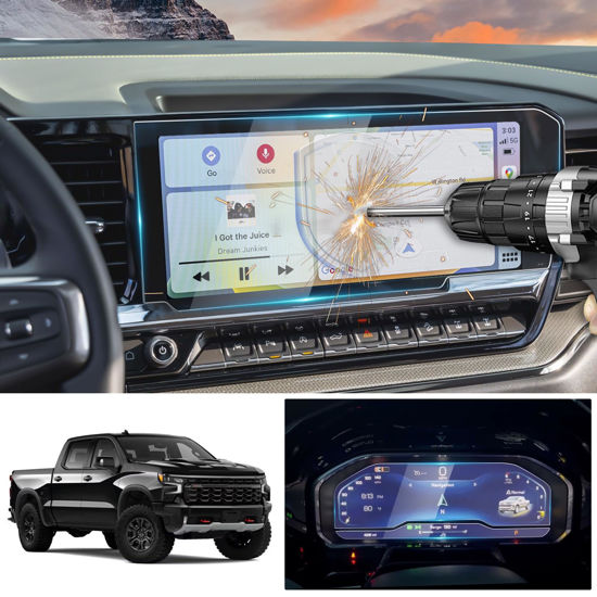 GetUSCart- YEE PIN Screen Protector for Silverado 2022 2023 2024 2025 ...