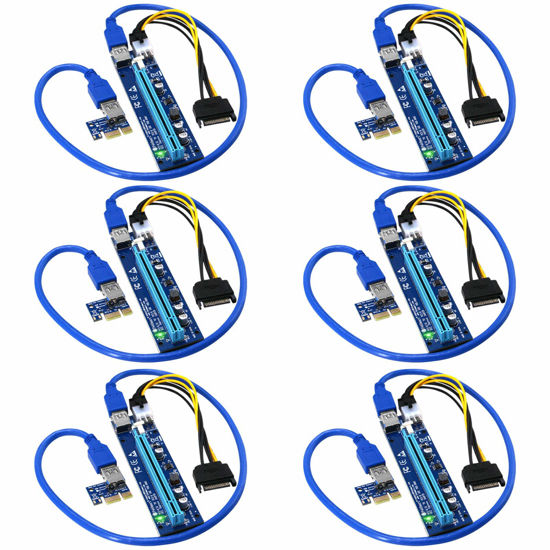 GetUSCart- FebSmart PCIE Riser for Ethereum Mining Rigs, GPU Risers for ETH Mining Rigs, PCIE ...